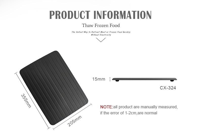 High Quality Fast Defrosting Tray: Defrost Meat or Frozen Food Quickly ...